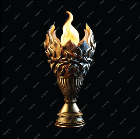 Premium Vector Olympic Torch With Flame