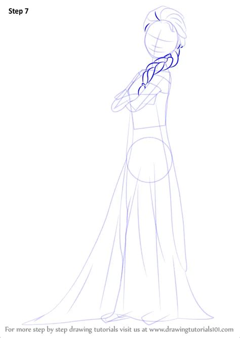 How To Draw Elsa From Frozen Fever Frozen Fever Step By Step DrawingTutorials101 Com