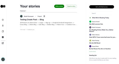 Github Adityaparashar2203mediumclone