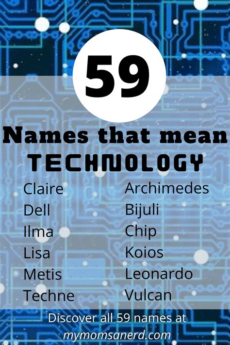 59 Names That Mean Technology Unique Tech Inspired Baby Names My Mom S A Nerd