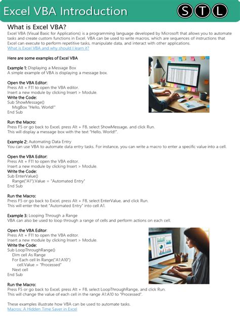 Excelvbaintroductionpostcoursereference Pdf Microsoft Excel Control Flow