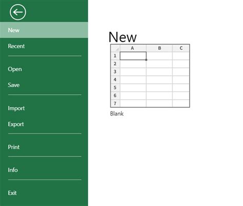 File Tab JavaScript Spreadsheet SpreadJS