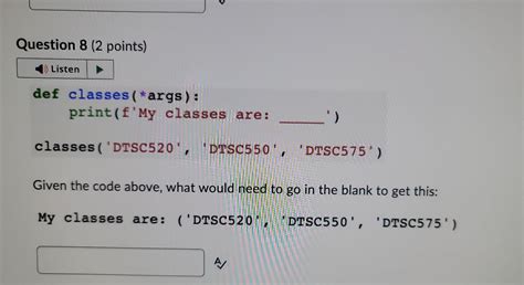 Solved Def Classesargs Print F′my Classes Are Given
