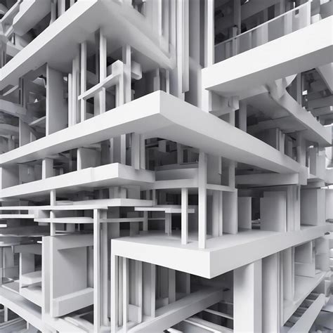 Premium Photo White 3d Constructivism Background