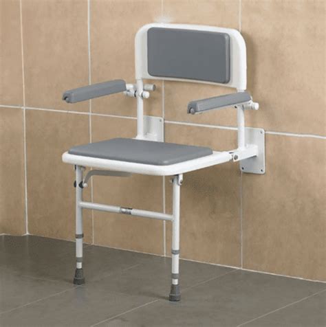 Wall Mount Foldable Support Shower Chair Big Capacity 190kg