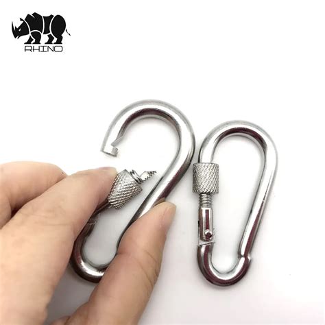 Steel Non Rust Spring Snap Key Chain Clip Hook With Screw Lock Key Ring