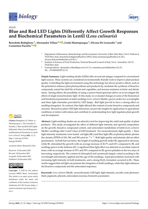 pdf blue and red led lights differently affect growth responses and