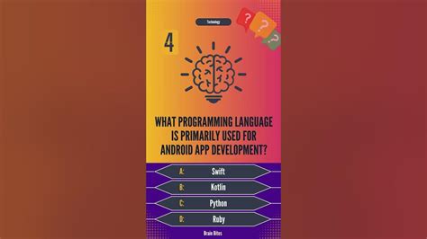 What Programming Language Is Primarily Used For Android Techquiz Quiz Quiztime Quizgames