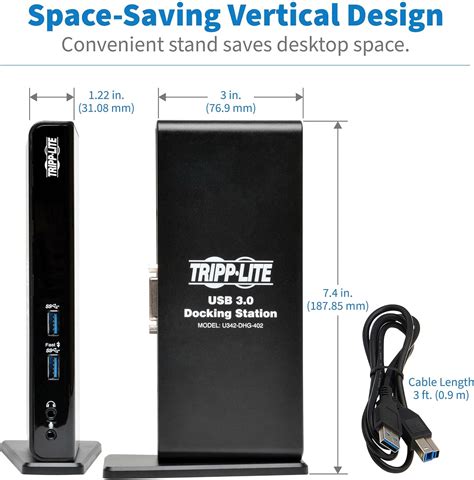 Tripp Lite USB 3 0 SuperSpeed Dual Head Docking Station HDMI USB 3 0 DVI AV CT45 InStock901