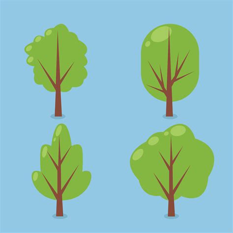 Tree Element Collection Vector Art At Vecteezy