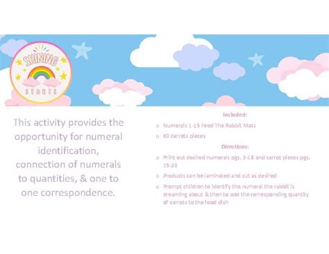 Feed The Rabbit Counting Numeral Recognition And Connecting Quantities