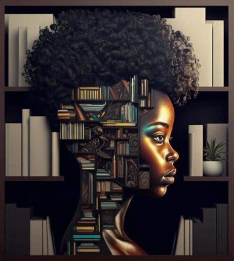 Knowledge Is Power Art Black Library Art Black Excellence Artwork