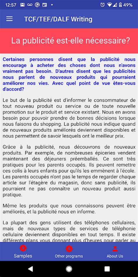Tcf Tef Dalf Writing Ecrite For Android Download