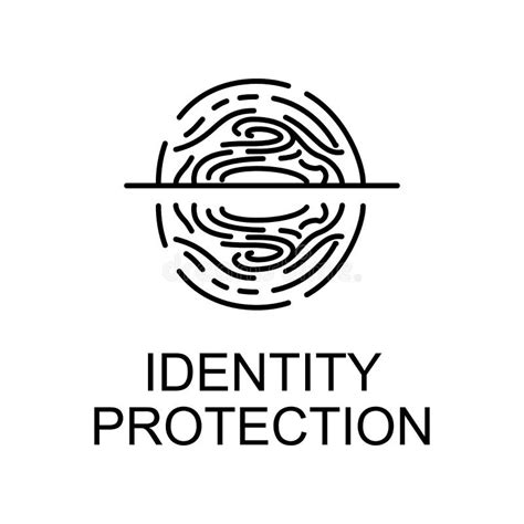 Identity Protection Outline Icon Element Of Data Protection Icon With Name For Mobile Concept