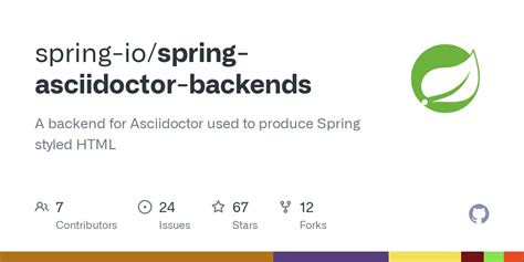 Github Spring Iospring Asciidoctor Backends A Backend For Asciidoctor Used To Produce Spring