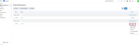 Ui Not Providing Proper Error Message While Moving Name Space From One Project To Another
