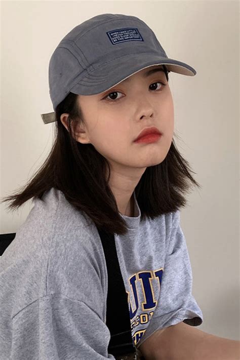 델리아 리틀 레터링 테그 데일리 심플무드 야구모자 볼캡 블랙그레이아이보리오렌지