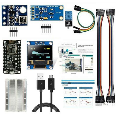 Esp8266 Weather Station Kit Dht11 Temperature Humidity Bmp180 Sensor 0