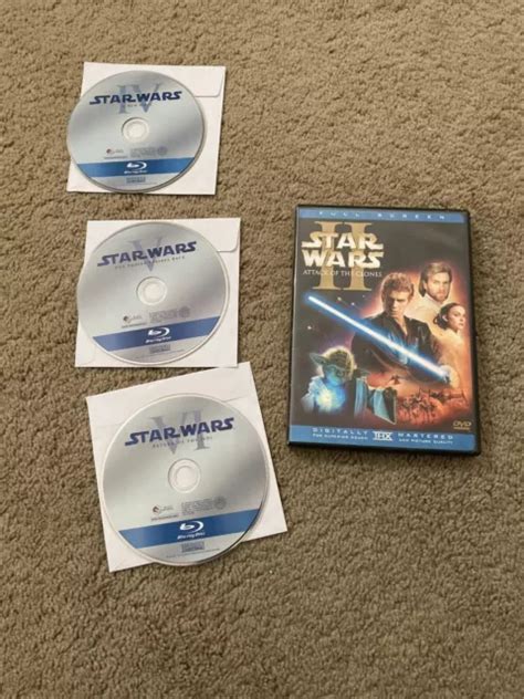 Star Wars Original Trilogy Blu Ray Discs Only Caseless Attack Of The