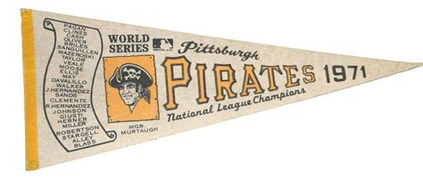 Vintage 1971 Pittsburgh Pirates World Series 29x12 Pennant