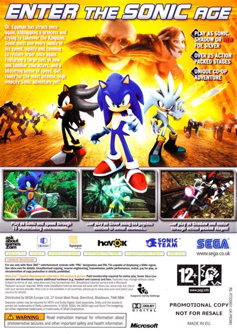 Sonic The Hedgehog Cover Or Packaging Material Mobygames