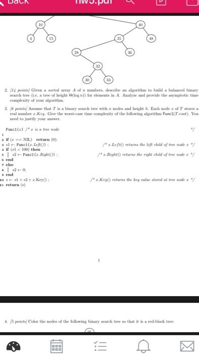 solved 15 48 30 33 2 [14 points given a sorted array a of n
