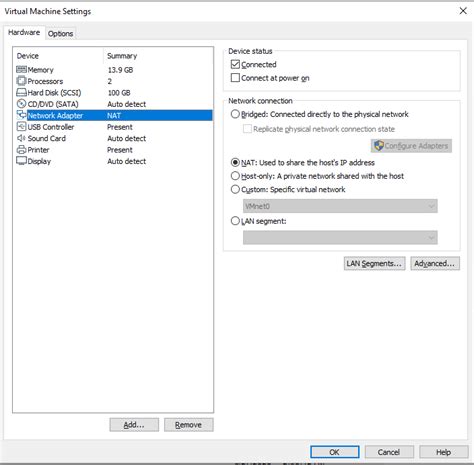 networking set up a direct network between host and guest vmware