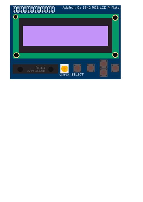 Adafruit I2c 16x2 Rgb Lcd Plate Openclipart