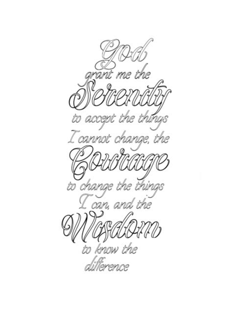 Cursive Writing Tattoo Stencil