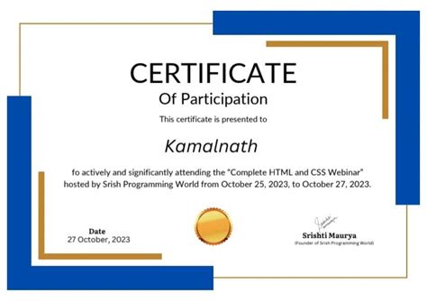 Html Css Webdevelopment Professionaldevelopment Learning Kamalnath N