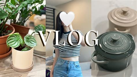 스탠포드 Vlog 💎 네추럴 다이아몬드 피어싱 💖 Bvla 피어싱 🥘 르크루제 코코트 팟 🫕 소소한 쇼핑 새 식물 친구 데려오기 유학생 일상 브이로그