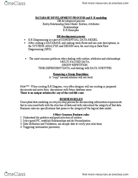 B Itm 330 Textbook Notes Fall 2017 Chapter 5 Data Modeling Data