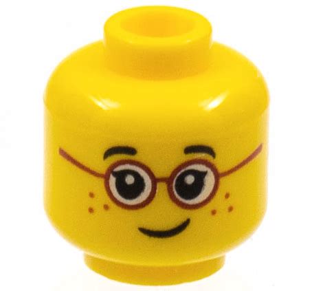 Bricker Part Lego 3626cpb1565 Minifig Head Glasses With Red Round