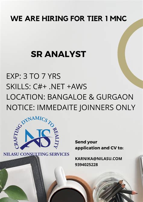 Karnika Bhattacharyya On Linkedin Hiringalerts C Netdeveloper Aws Guragonjobs Bangalorejibs…