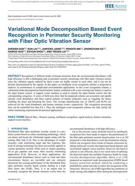 Pdf Variational Mode Decomposition Based Event Recognition In