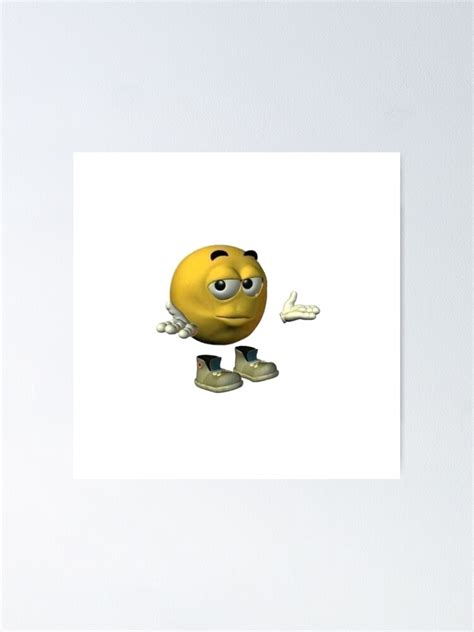 Emoji Man Idk Poster For Sale By Sabahnaveed Redbubble