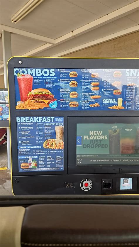 Menu At Sonic Drive In Fast Food Sallisaw 550 W Ruth Ave