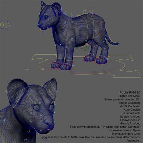 Lion Cub Rig Xgen Core Online 3d Models Online Massimo Righi