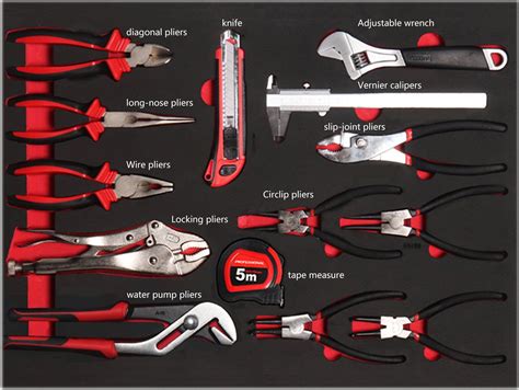 Goldenline Professional Hand Tool Set With Pliers Diagonal Plier And