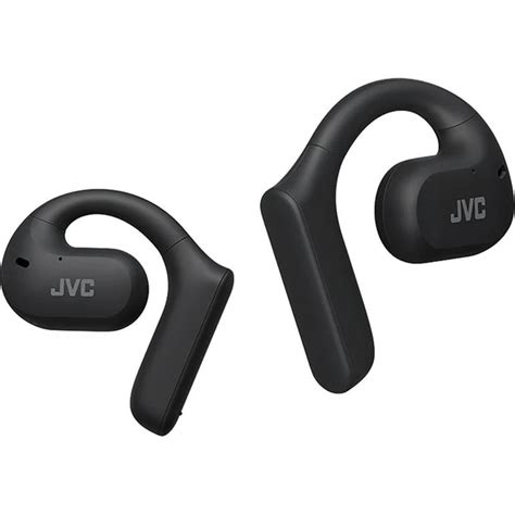JVC True Wireless Open Ear Earbuds Black Lens Camera Com
