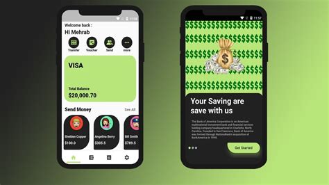 Bank Panel Ui With Flutter Flutter Ui Design Paneling