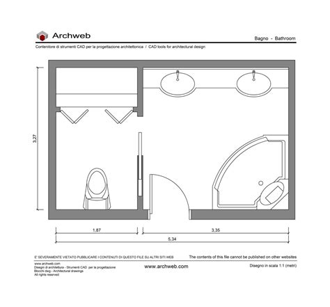 حمامات المنازل Archweb Dwg