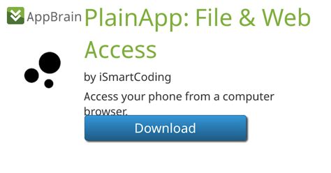 plainapp file and web access for android free app download