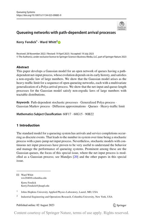 Queueing Networks With Path Dependent Arrival Processes