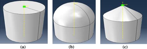 Modelling Of Different Shaped Projectile A Flat B Hemispherical And Download Scientific