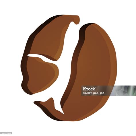 커피 콩 아이콘입니다 커피 제조 카페 및 레스토랑을 위한 커피 원두의 벡터 그림 갈색에 대한 스톡 벡터 아트 및 기타 이미지