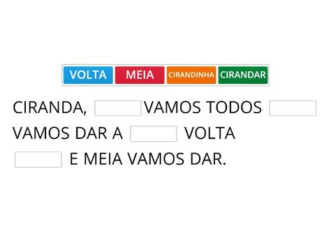 Quadrinha Complete The Sentence