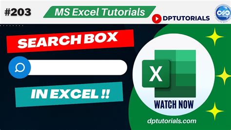 How To Create A Search Box In Excel Youtube
