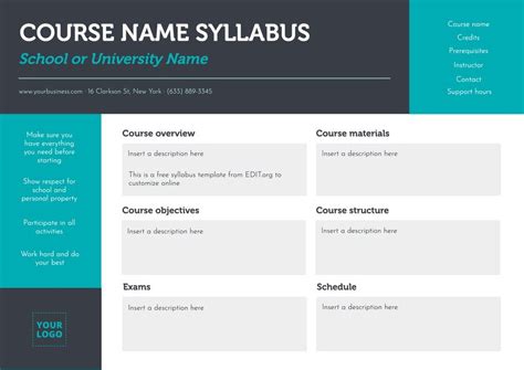 Course Syllabus Template