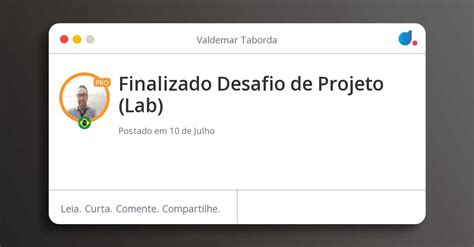 Finalizado Desafio De Projeto Lab